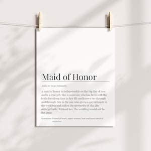 Postcard Maid of Honor Card Bridesmaid Proposal Card Will You Be My ...