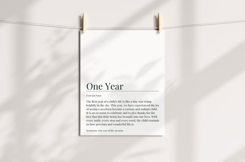 Postcard One Year Gift Baby First Birthday Child First Year of Life One ...