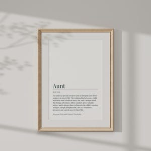 Definition Card Aunt Gift You're Going to Be Aunt Pregnancy ...