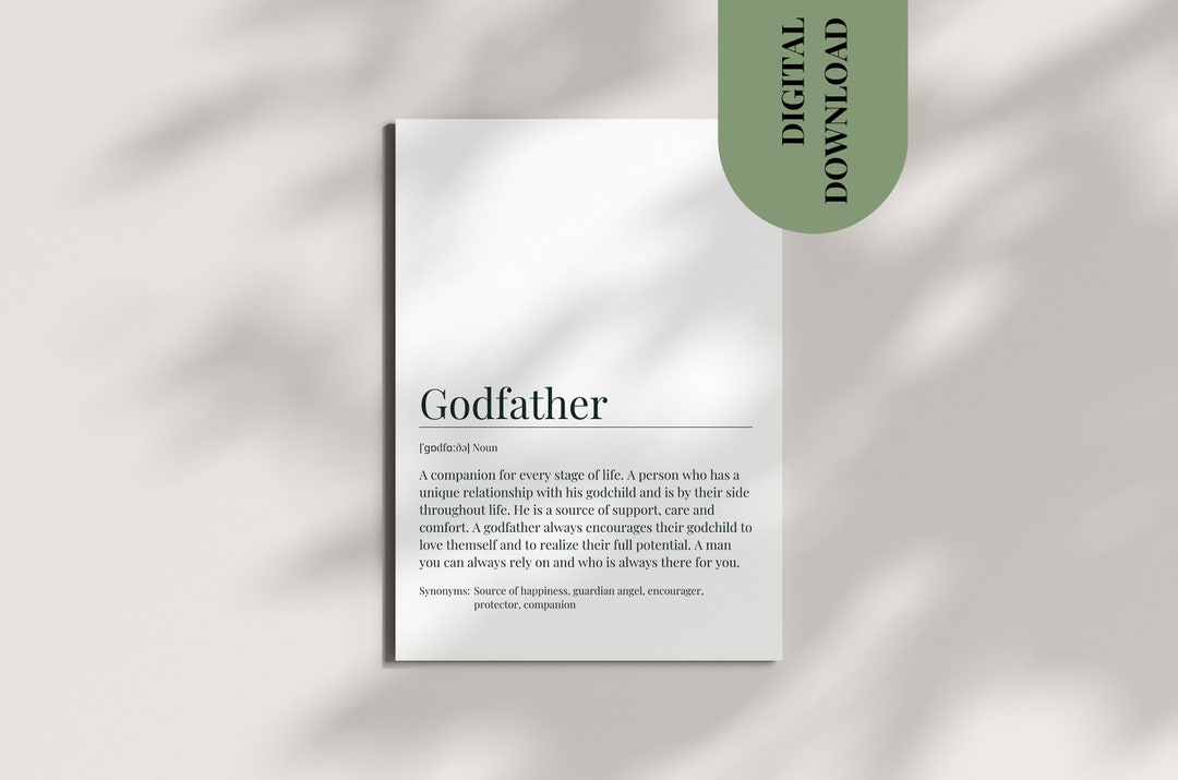 Postcard Godfather Best Godfather Appreciation Gift Simple Godfather ...