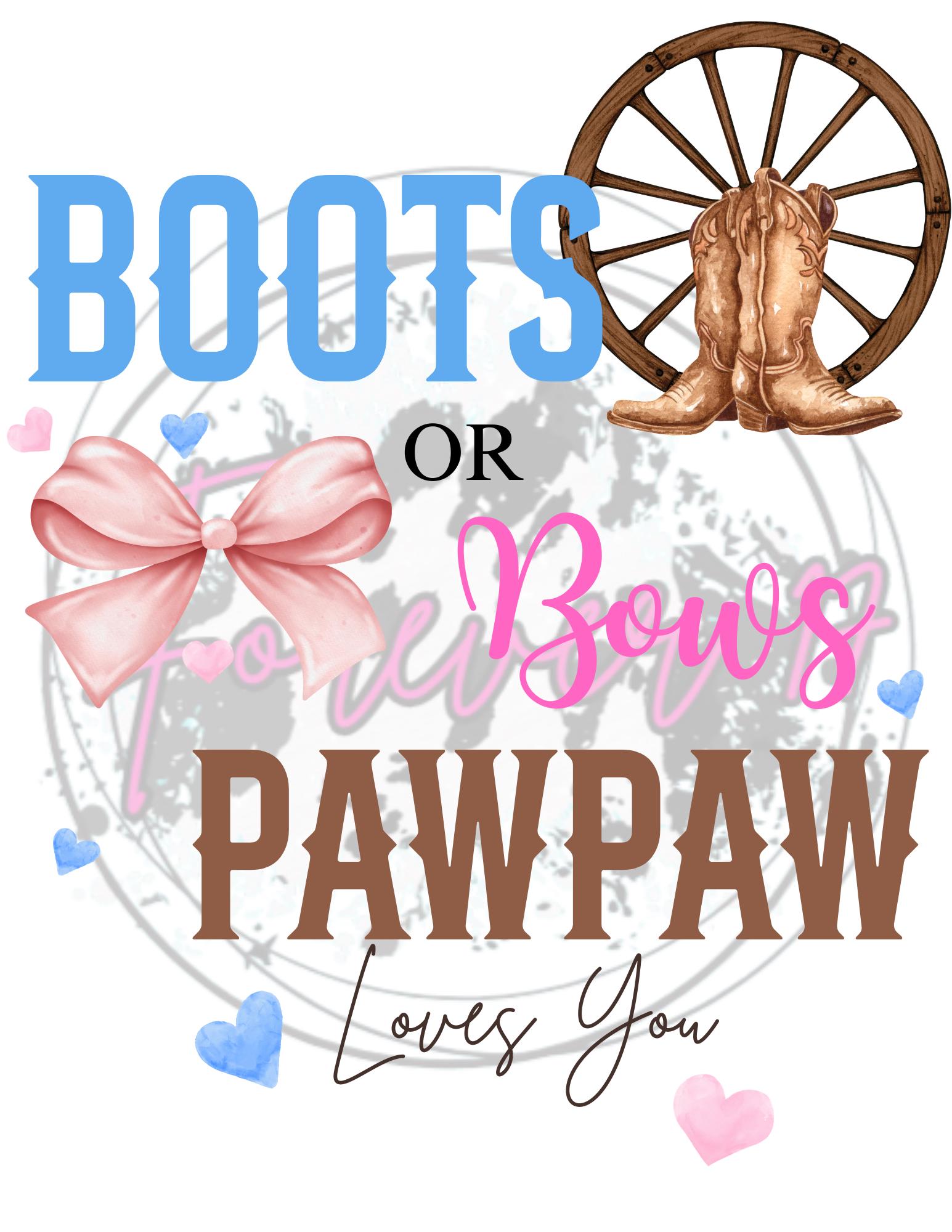 Boots or Bows Personalized Digital Files - Etsy
