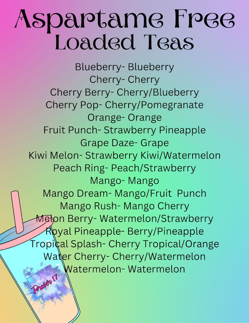 Aspartame Free Loaded Tea Packets on the Go - Etsy