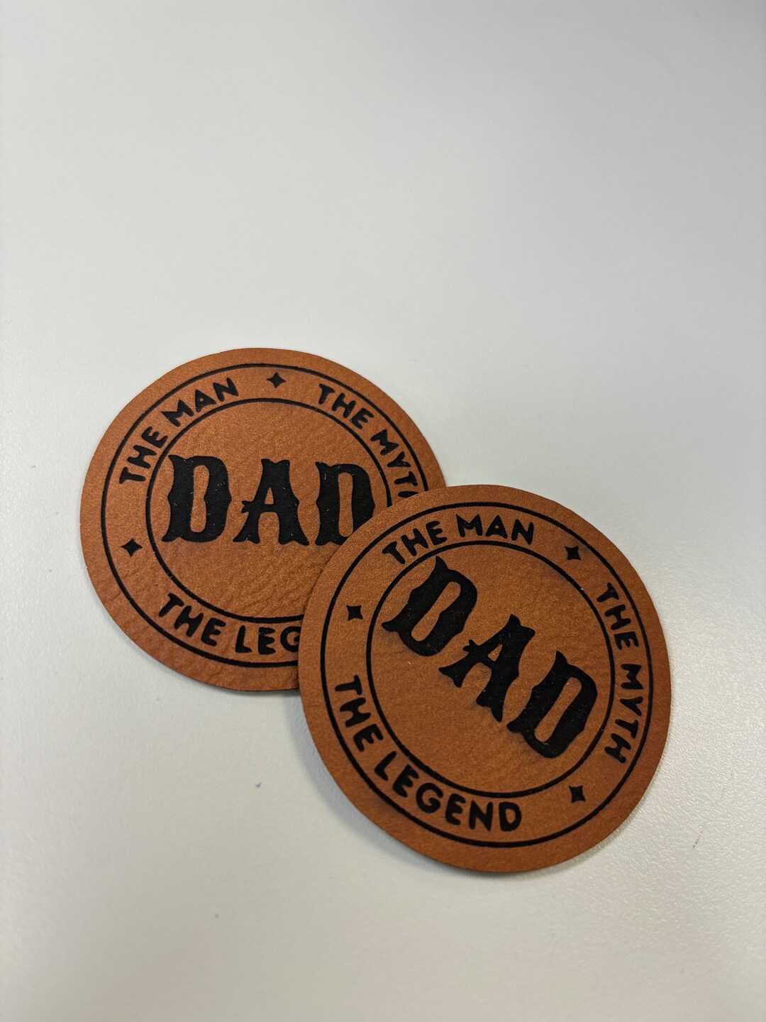 Dad- the Man, the Myth, the Legend Leather Patches With Adhesive ...