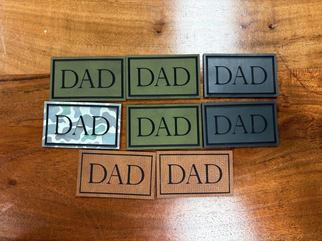 Dad Iron on Leather Patches - Etsy