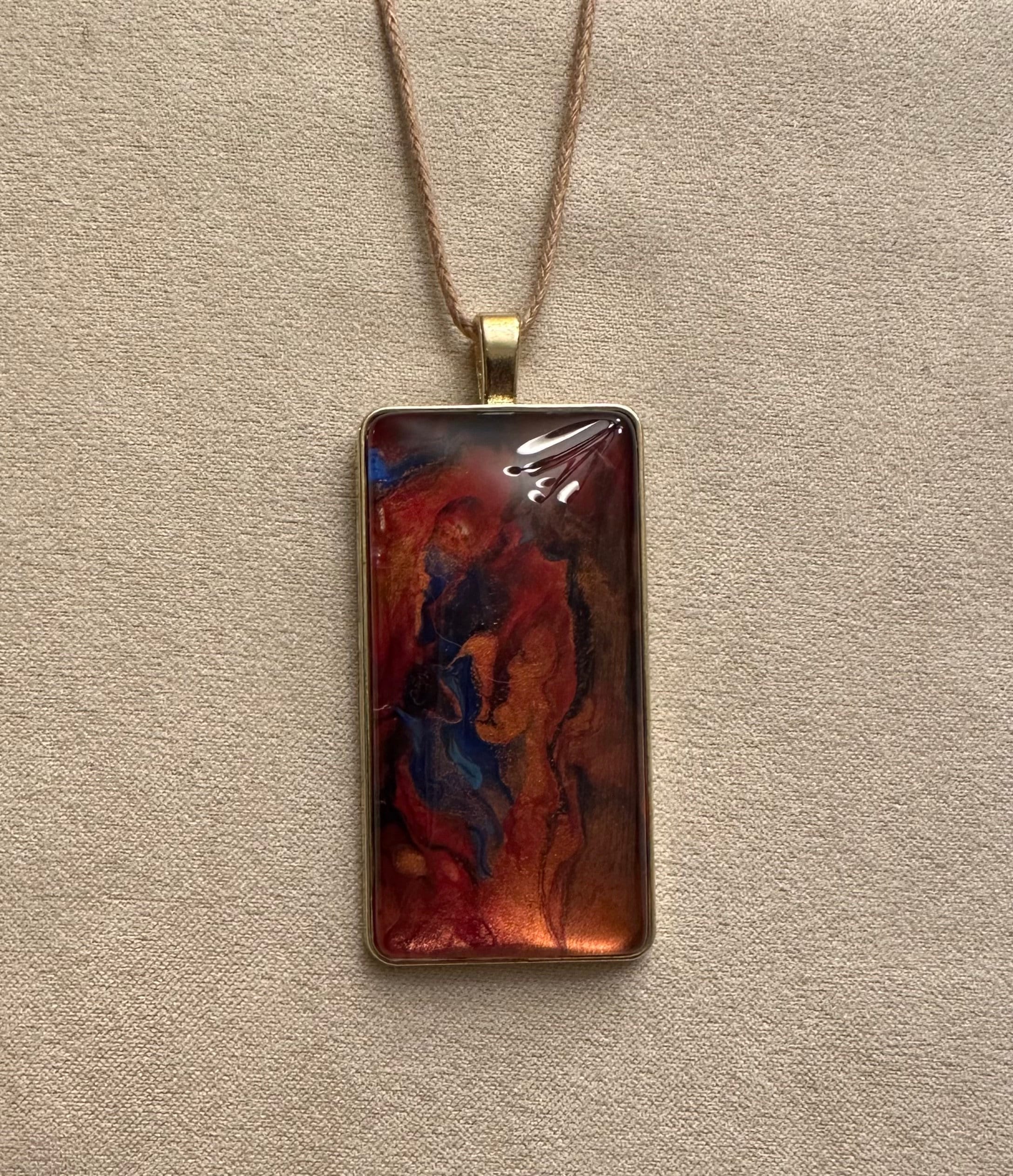 Abstract Art Pendant - Etsy