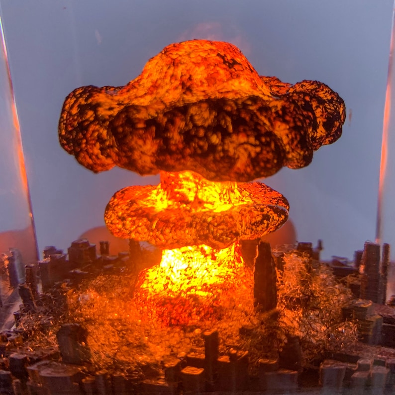 Atomic Bomb Lamp, Lava Lamp , Oppenheimer Resin Night Light, Nuclear ...
