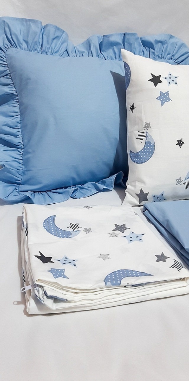 Blue Baby Park Crib Bedding Set Aydedeli 80 X 120 Cm Duvet Cover ...