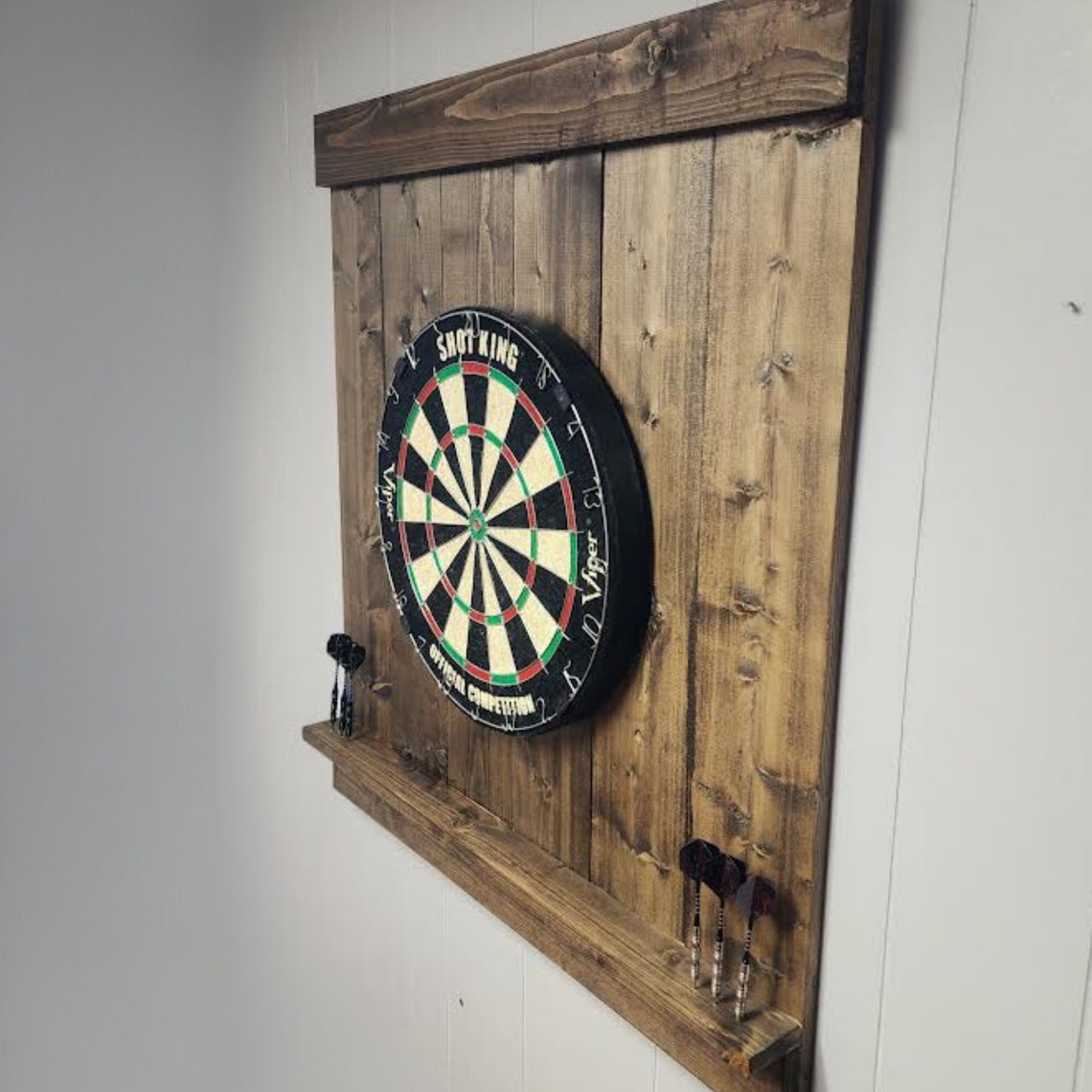 Handmade Rustic Dart Board Backboard Free Shipping Norwegian Pine Game ...