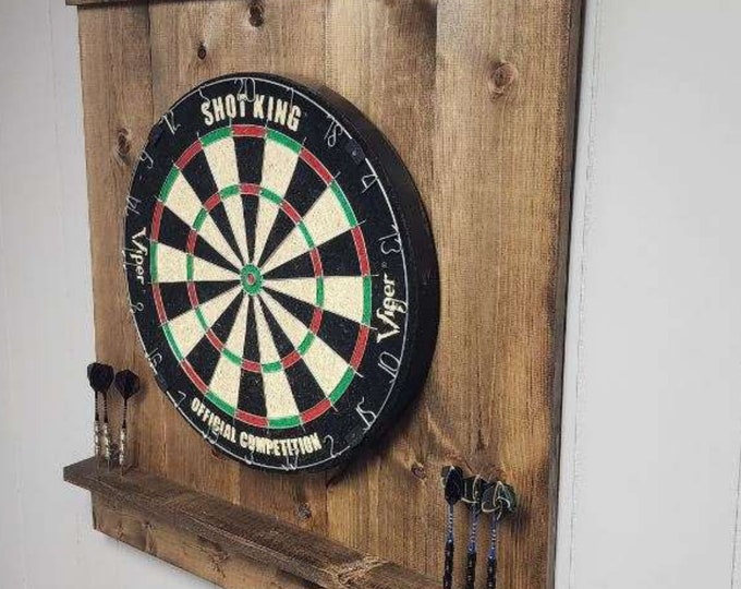 Handcrafted Dart Board Backboard | Rustic Wood | Game Room Decor ...