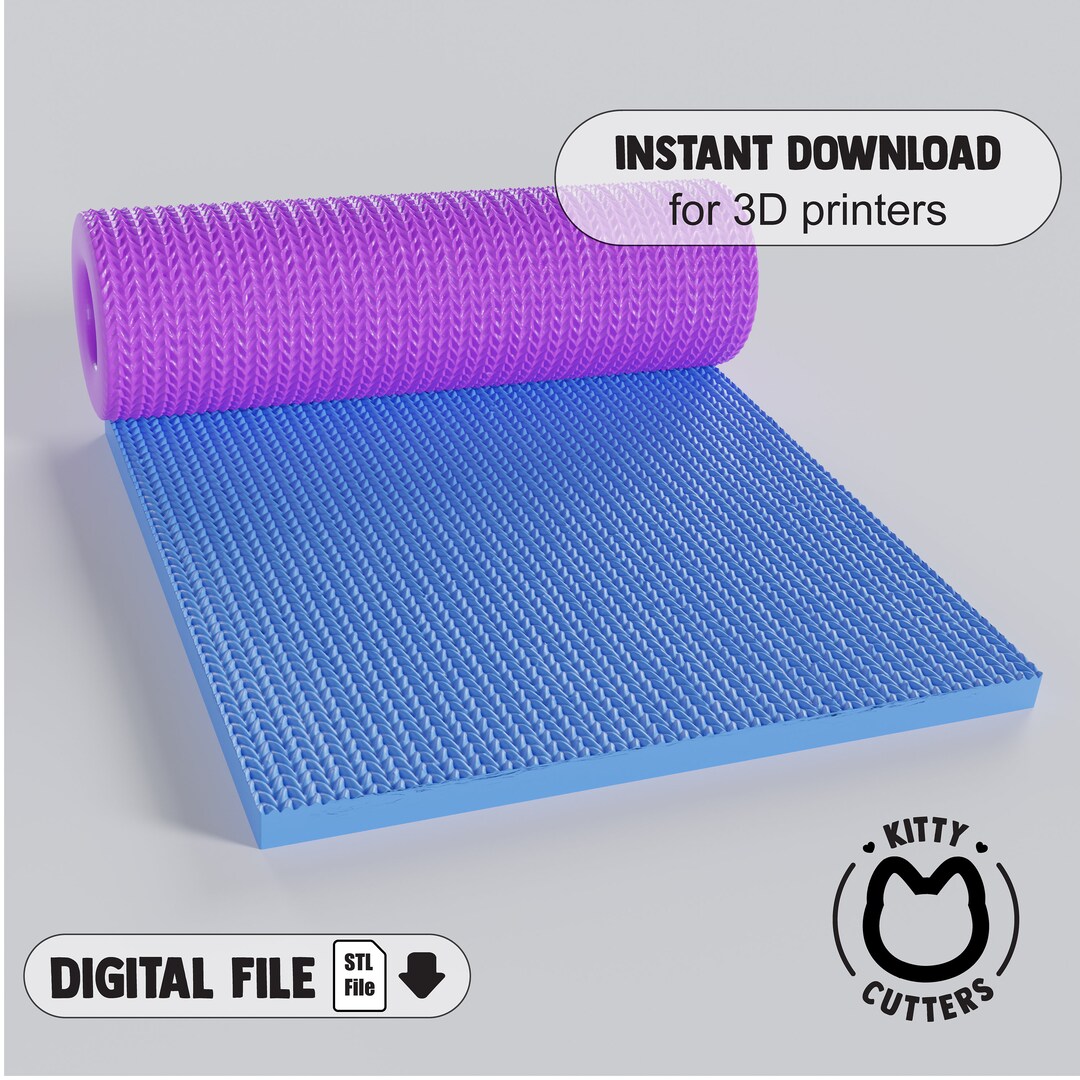 Wool Texture Roller Stl | Clay Texture Roller | Wool Polymer Clay ...