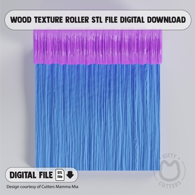 Wood Texture Roller Stl File | Bark Texture Roller Stl | Polymer Clay ...