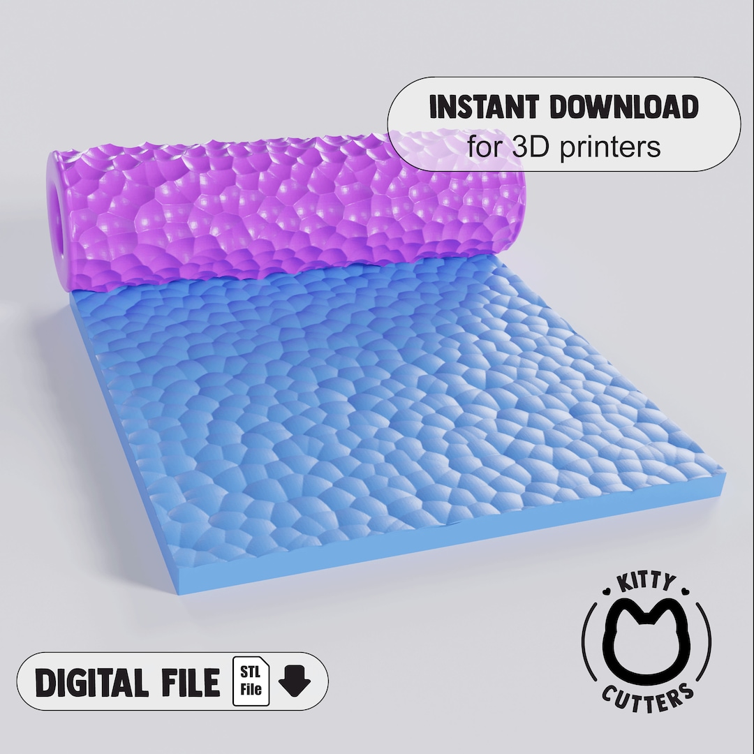 Bump Texture Roller Stl | Hammered Texture Roller Stl | Polymer Clay ...