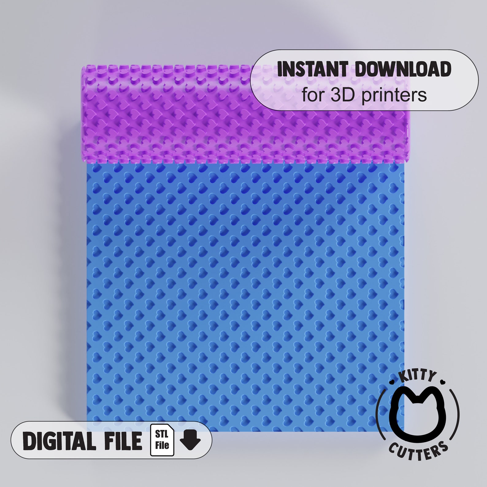 Heart Texture Roller Stl Hearts Texture Roller Stl File Polymer Clay ...