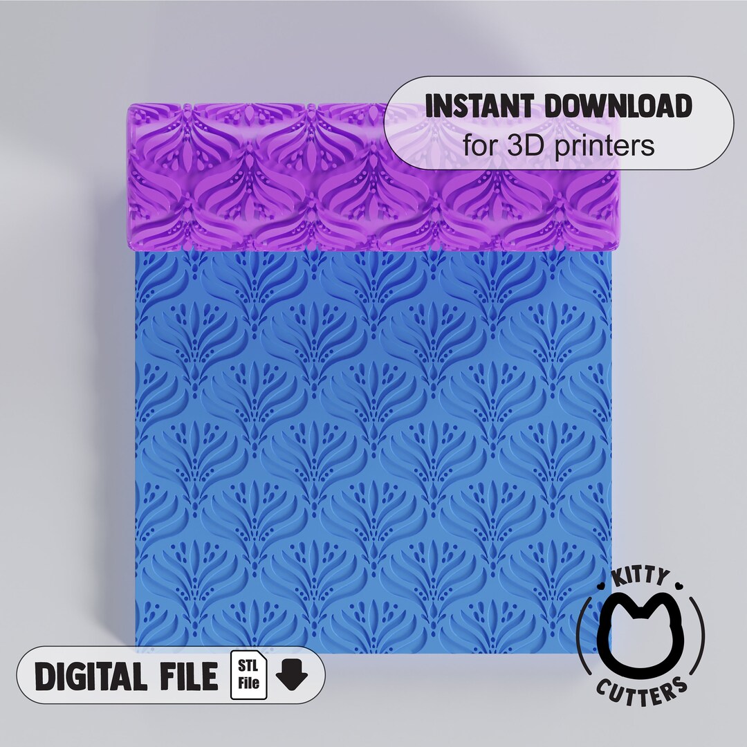 Fan Texture Roller Stl | Fountain Texture Roller Stl | Polymer Clay ...