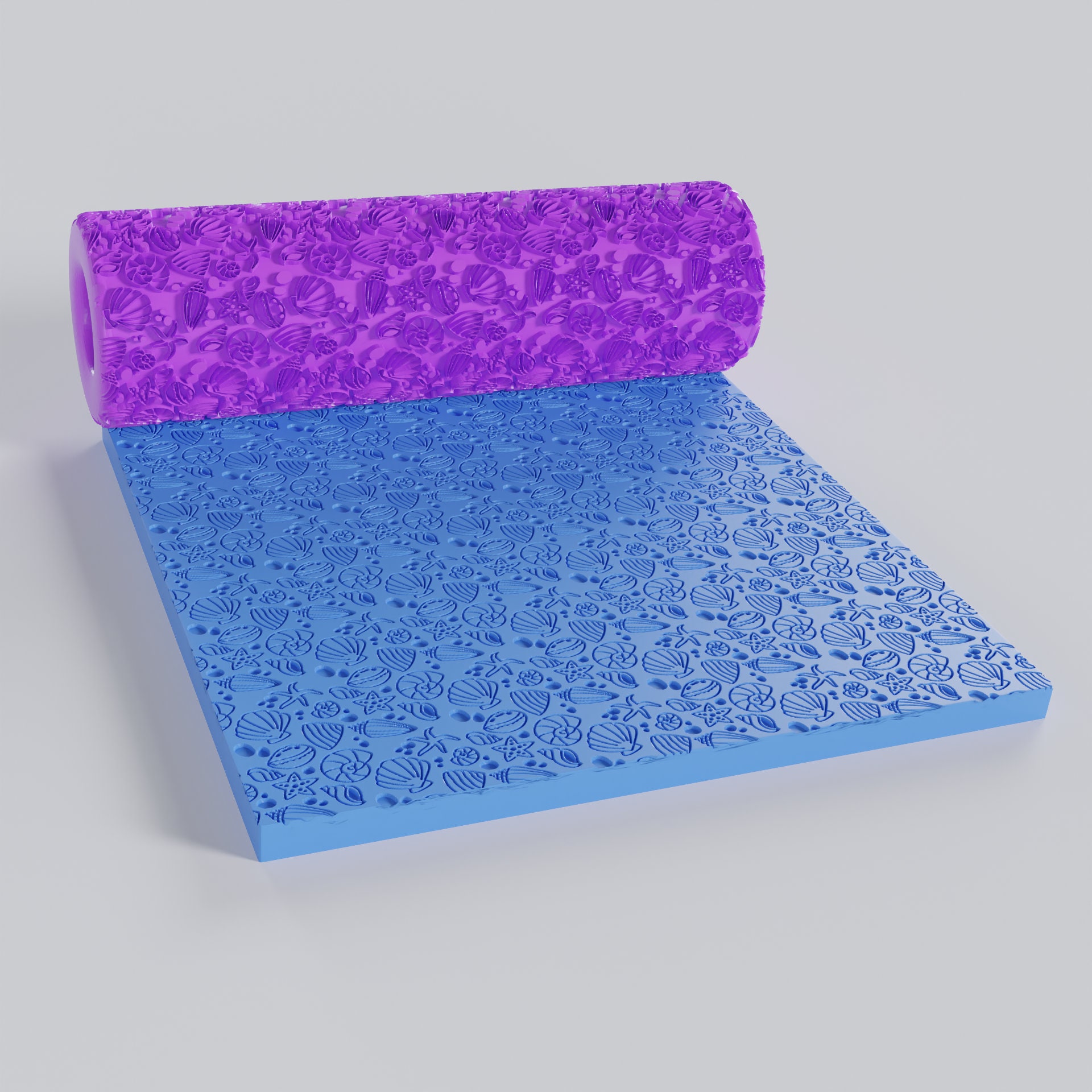Seashell Texture Roller Stl | Sea Shell Texture Roller Stl File ...
