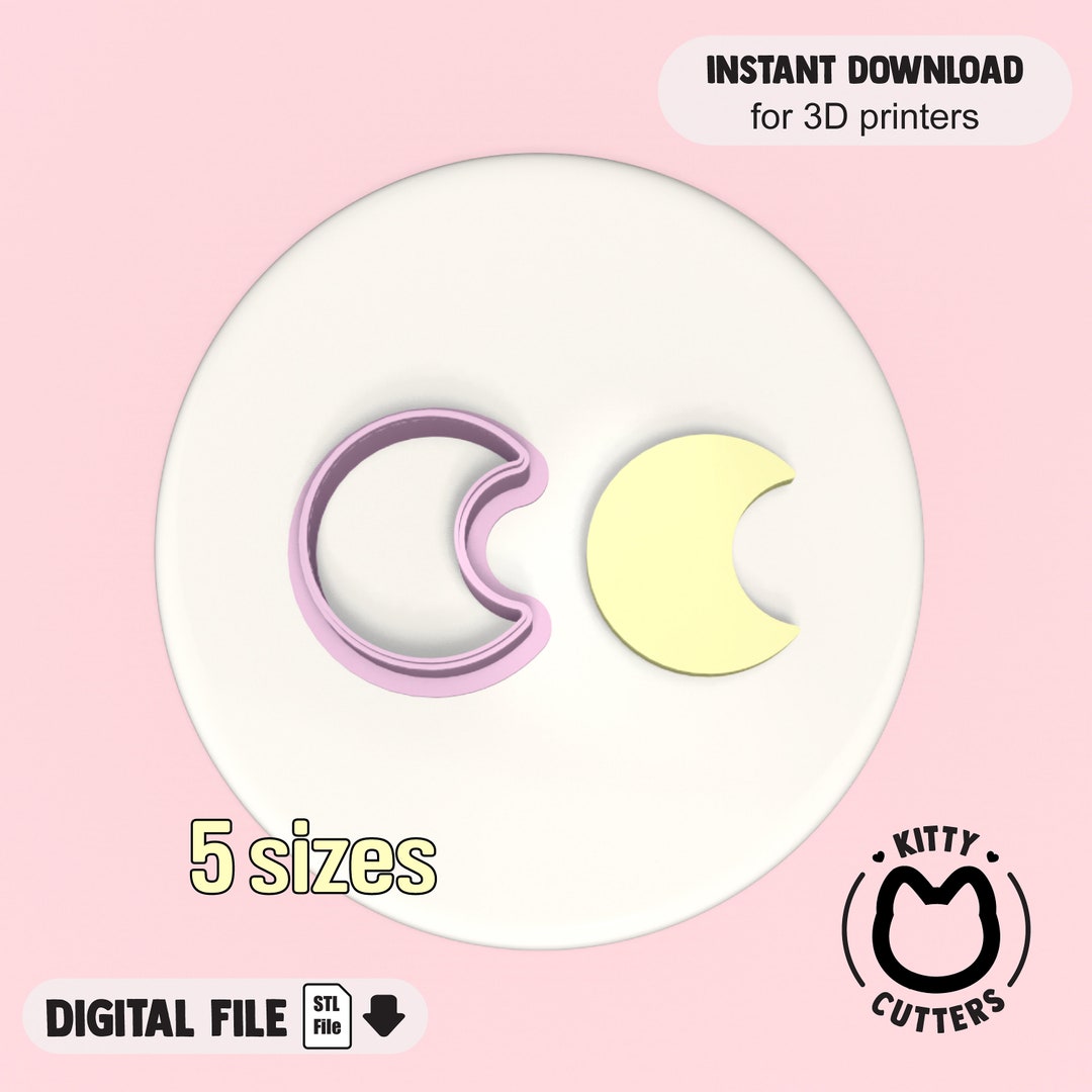 Moon Clay Cutter File | Moon 3D Cutter File | Moon Clay Cutter STL | 3D ...