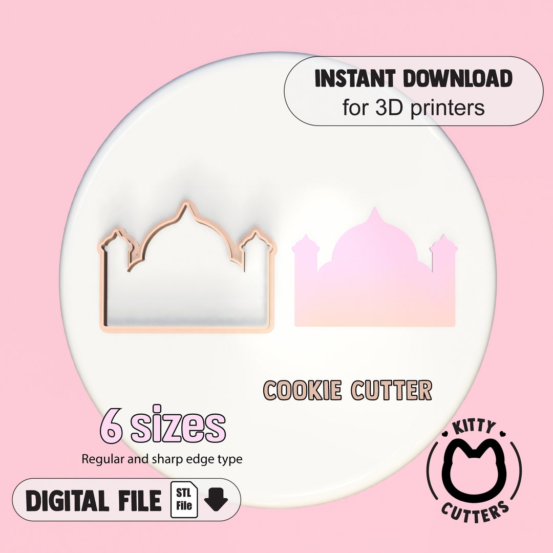Mosque Cookie Cutter STL | Ramadan Cookie Cutter STL File | Islam Stl ...