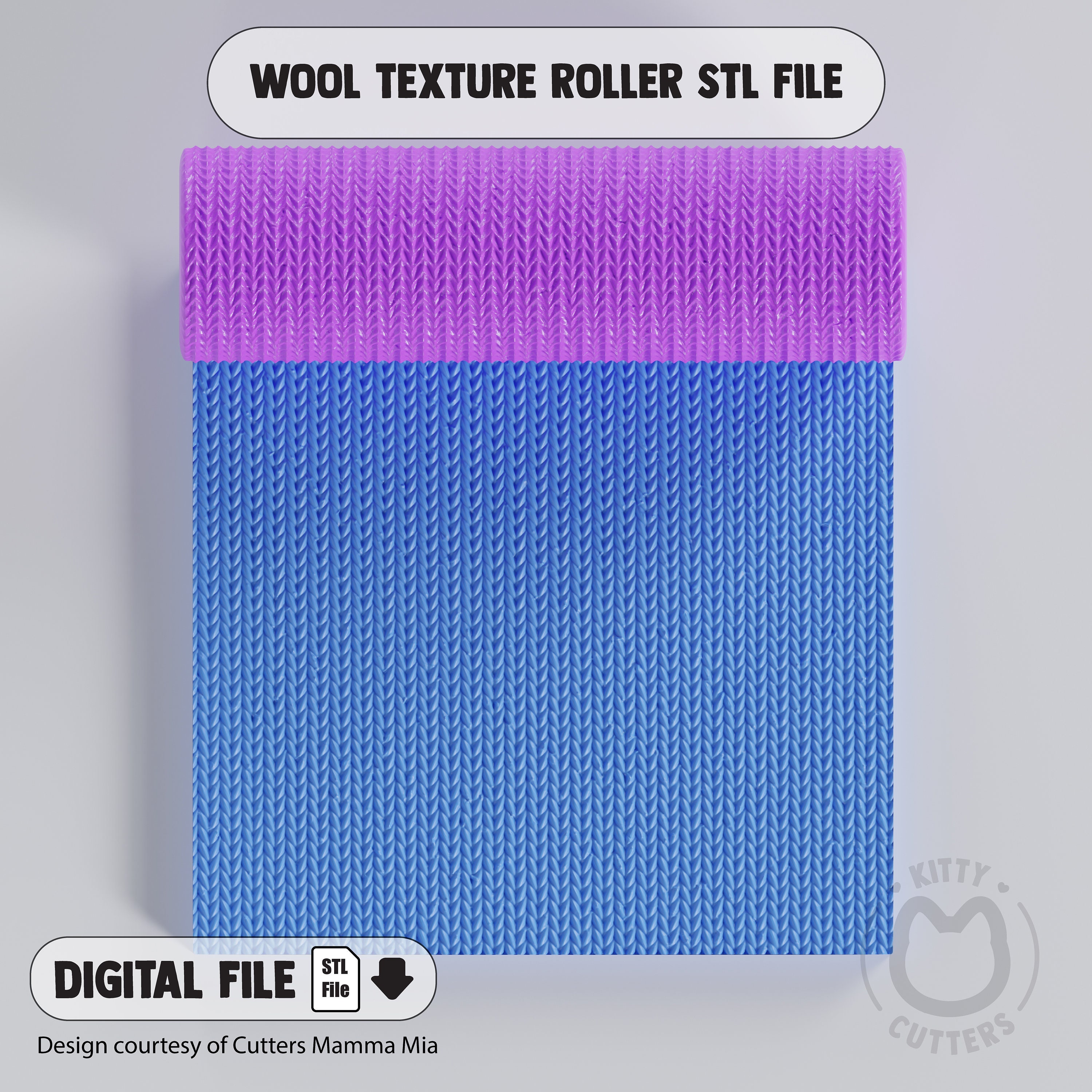 Wool Texture Roller Stl | Clay Texture Roller | Wool Polymer Clay ...