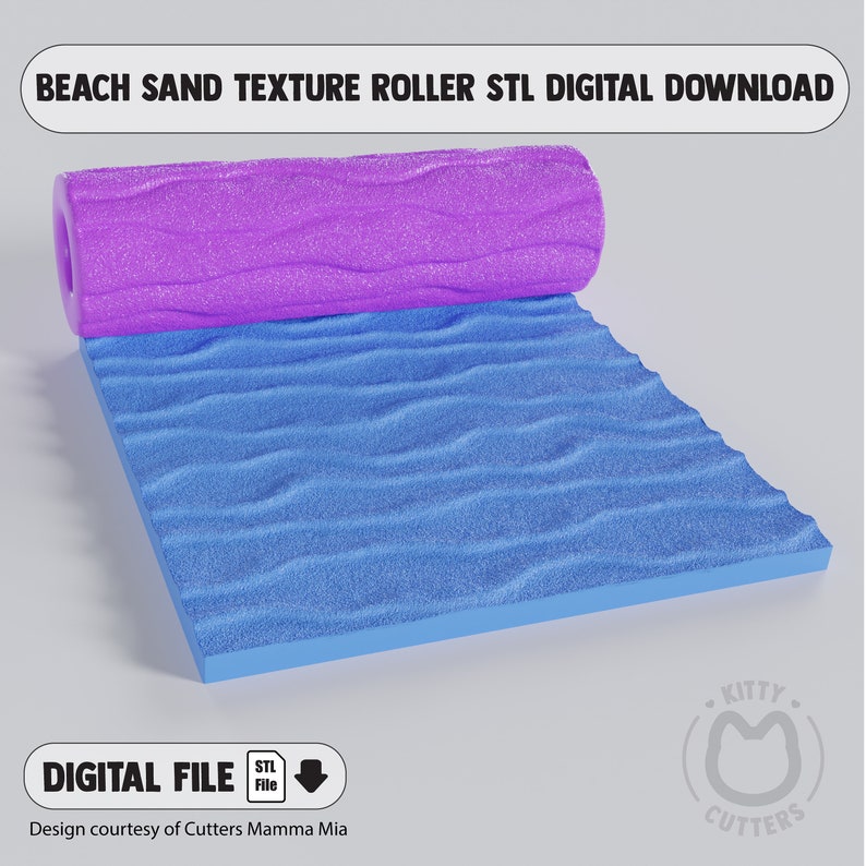 Beach Sand Texture Roller Stl | Sand Texture Roller Stl File | Polymer ...