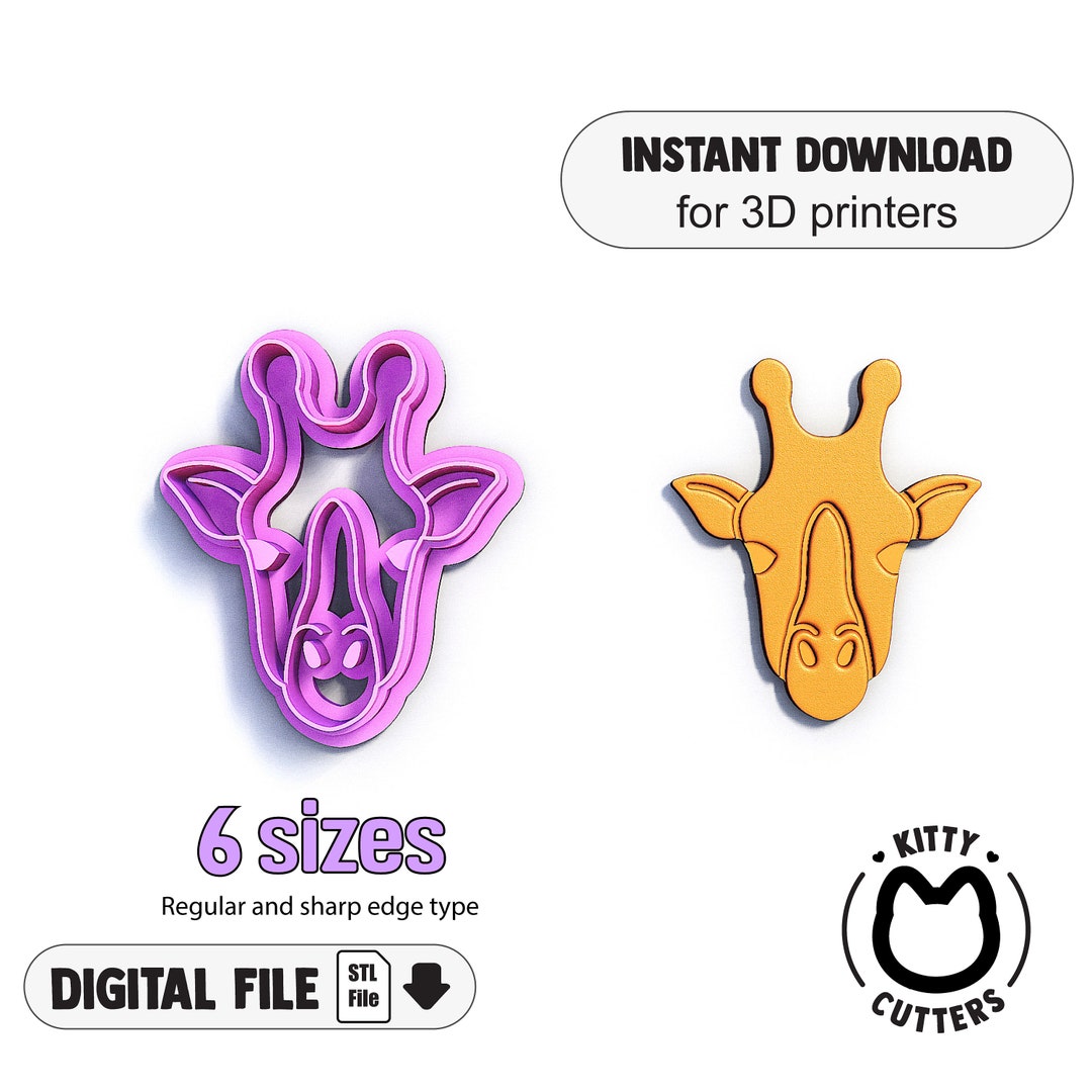 Giraffe Polymer Clay Cutter Stl File | Giraffe Clay Cutter STL ...