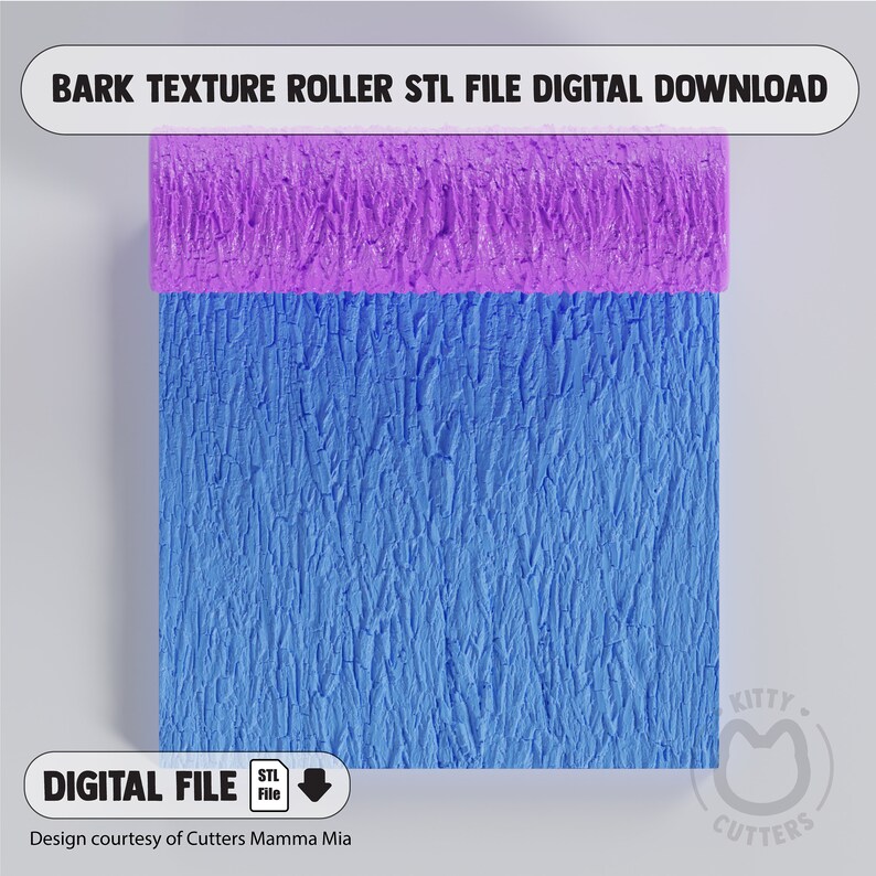 Bark Texture Roller Stl | Wood Texture Roller Stl File | Polymer Clay ...