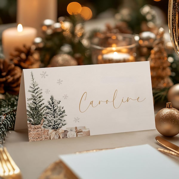 Winter Place Cards - Etsy
