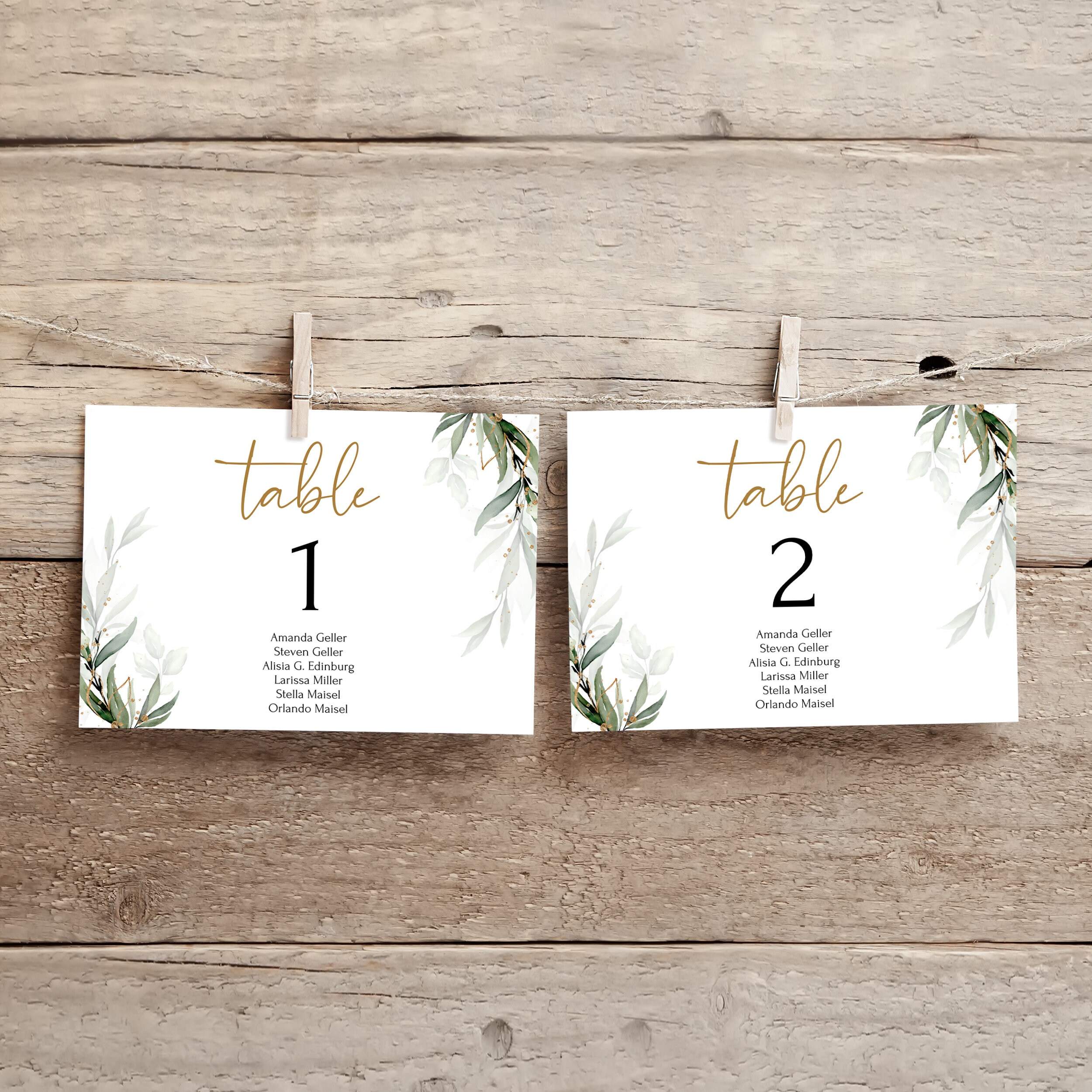 Greenery Seating Chart Templateeucalyptus Wedding Seating - Etsy