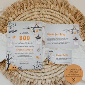 Halloween Baby Shower Signs Bundle Cute Ghost Baby Shower Table Sign ...
