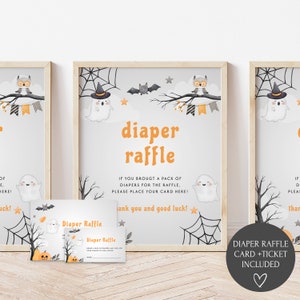 Halloween Baby Shower Signs Bundle Cute Ghost Baby Shower Table Sign ...