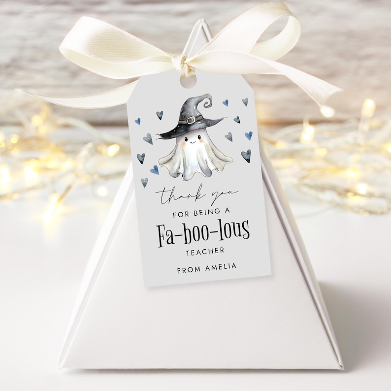 Faboolous Teacher Tag Editable Halloween Thank You Tag Halloween ...