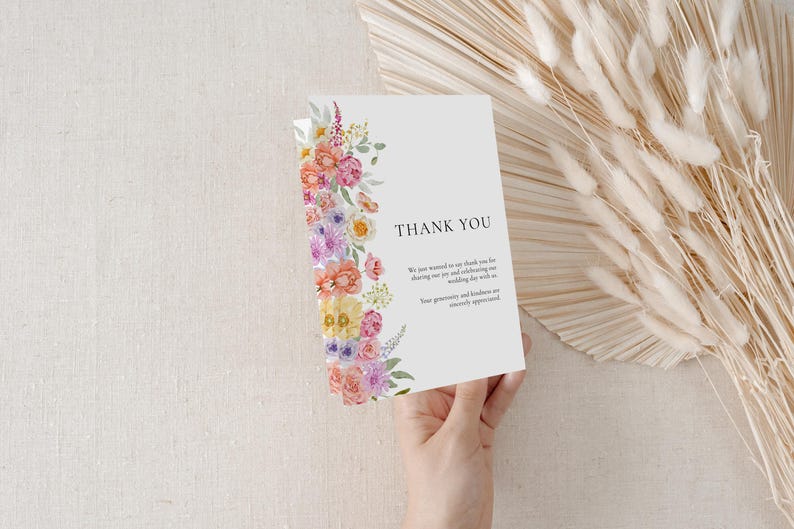 Floral Wedding Program Template Pastel Flowers Wedding Ceremony Program ...