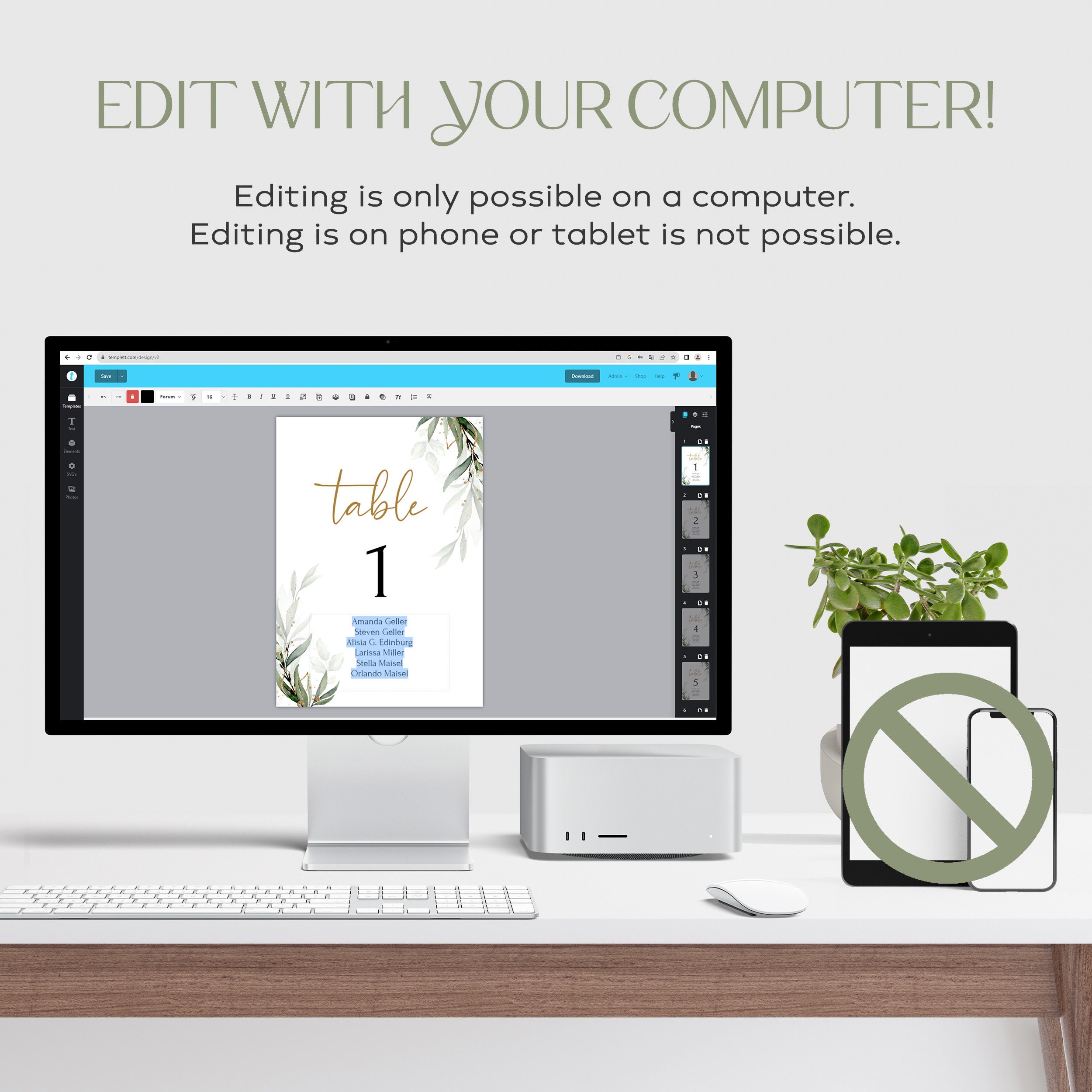 Greenery Seating Chart Templateeucalyptus Wedding Seating - Etsy