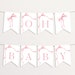 Pink Bow Banner Template Girl Baby Shower Custom Banner Blush Pink ...
