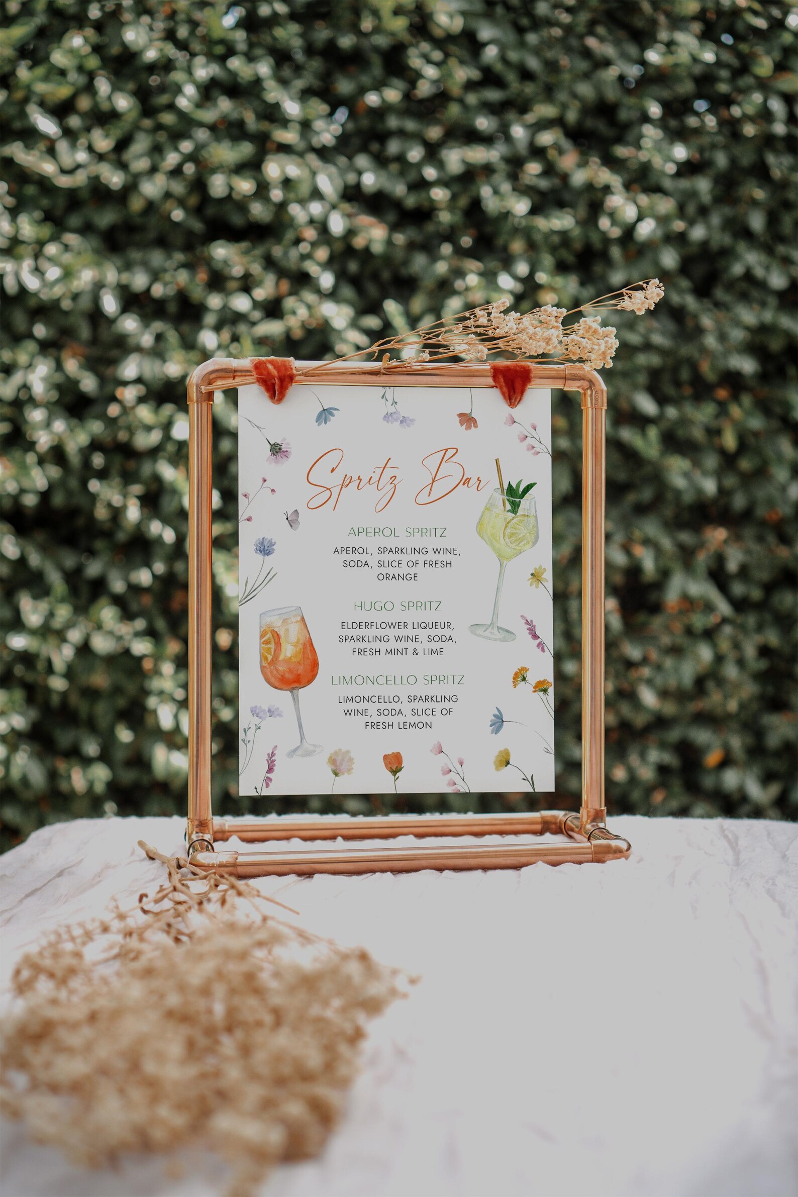 Wildflower Spritz Bar Sign Floral Spritz Station Sign Love at First ...