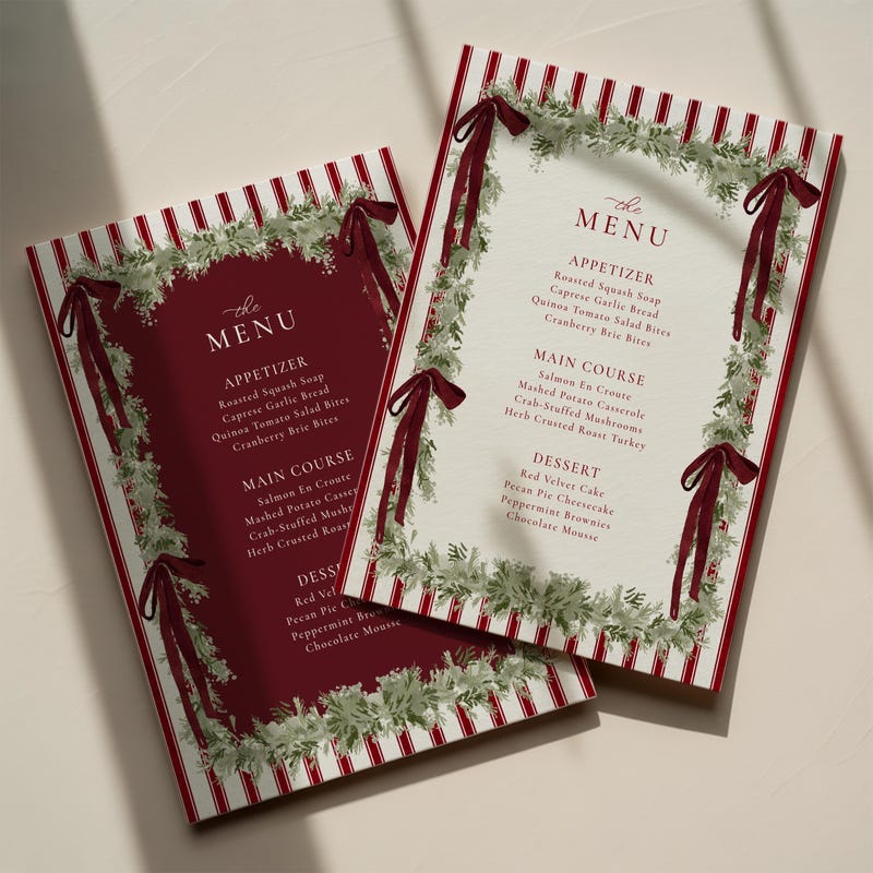 Red Velvet Menu - Etsy