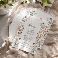 Wildflower Table Number Template Editable Floral Wedding Table Number ...