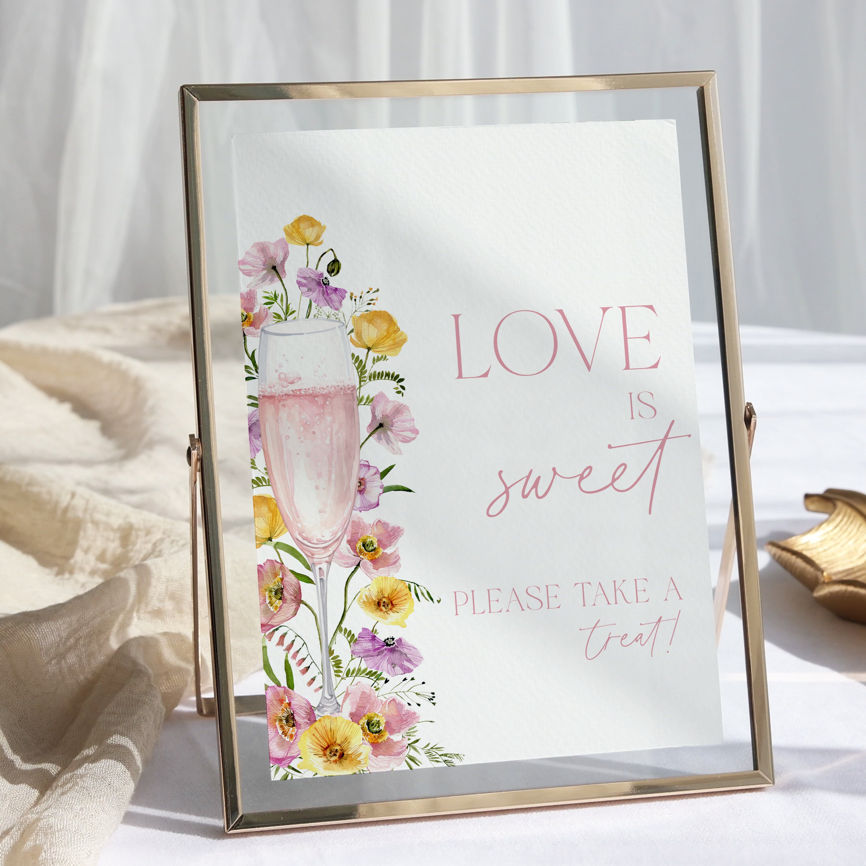 Petals and Prosecco Bridal Shower Sign Bundle Spring Floral Bridal ...