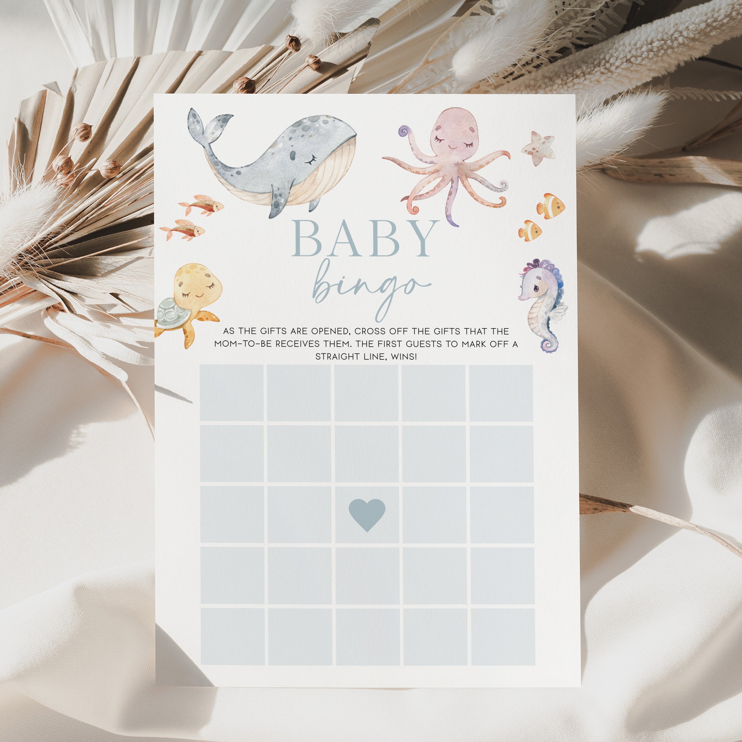 Under the Sea Baby Shower Games Bundle Ocean Animals Baby Shower Signs ...