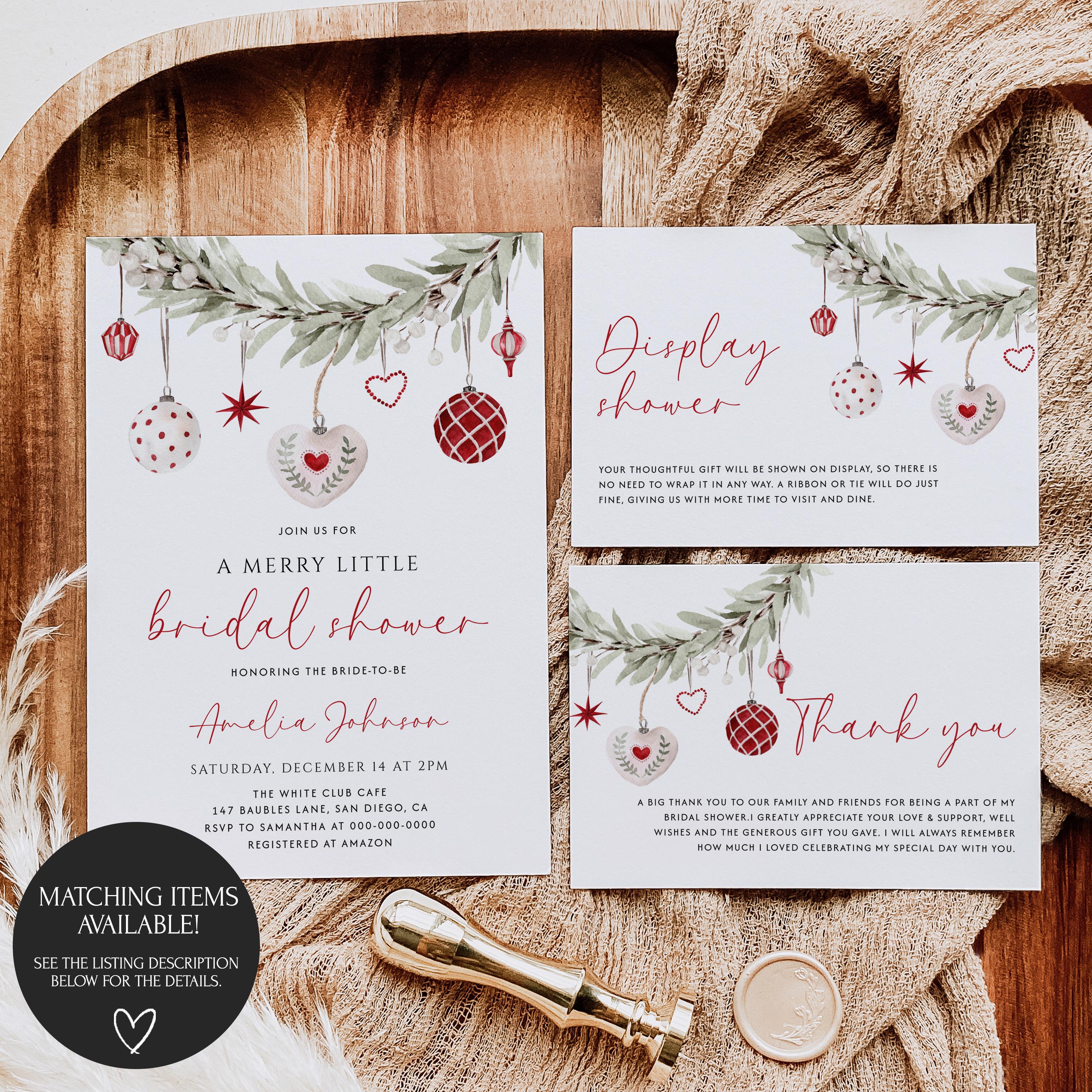 Christmas Bridal Shower Games Bundle Holiday Bridal Shower Signs Set ...