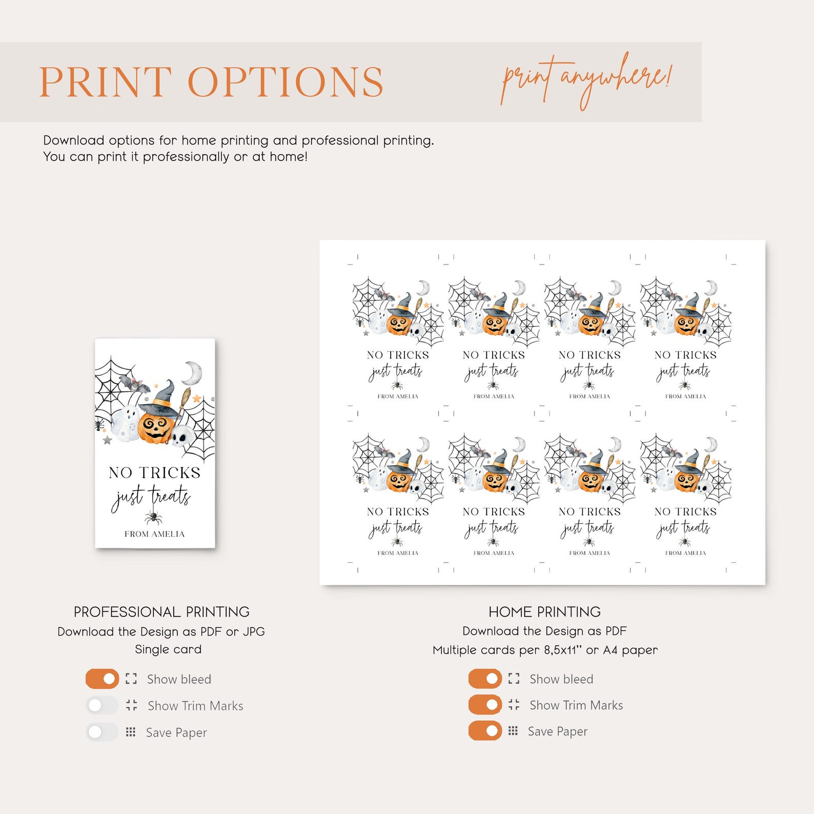 Editable Halloween Favor Tag Template Spooky Halloween Party Tag No ...