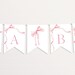Pink Bow Banner Template Girl Baby Shower Custom Banner Blush Pink ...