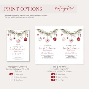 Christmas Bridal Shower Invitation Merry Little Bridal Shower Holiday ...