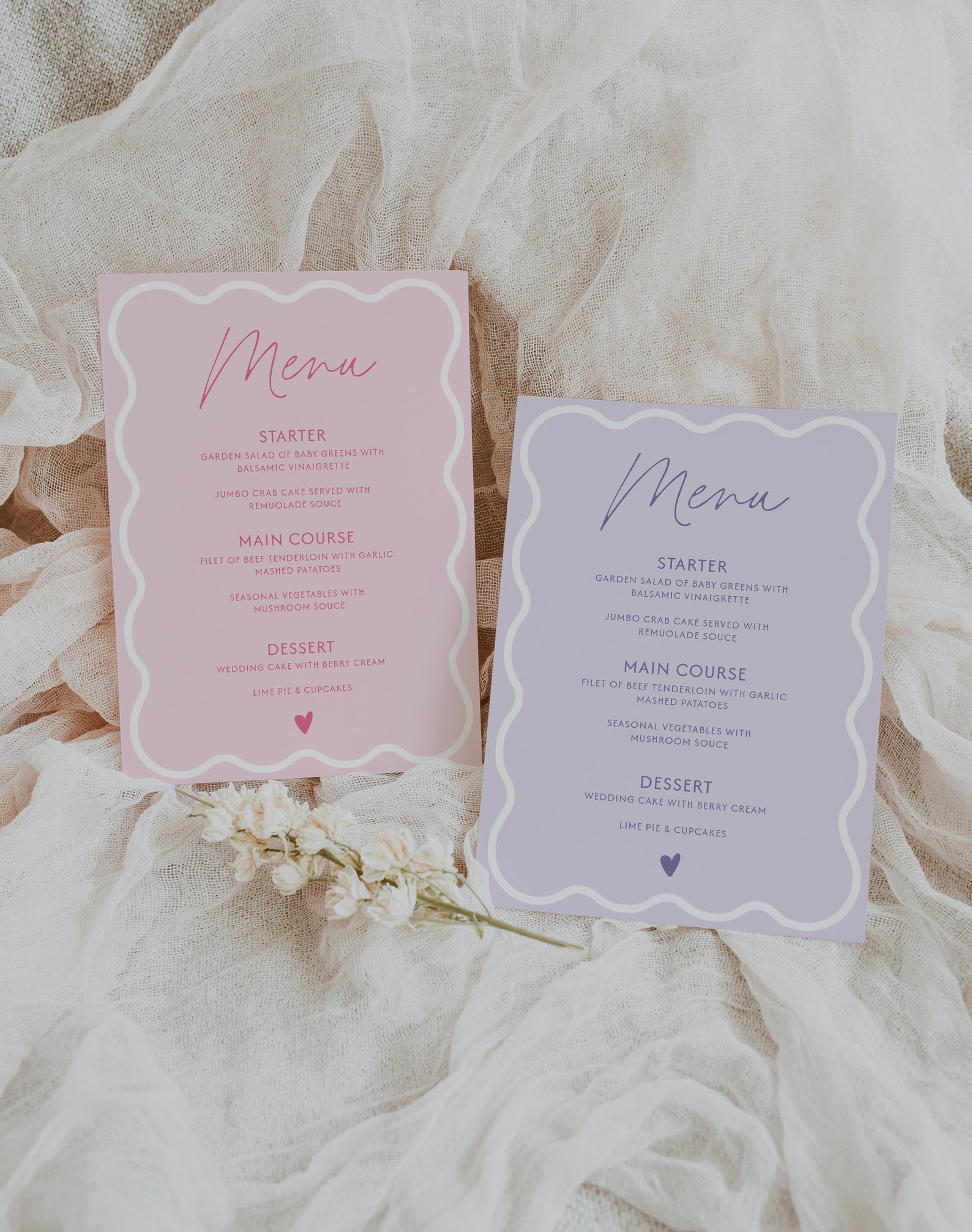 Wavy Menu Template,editable Fun Event Menu, Colorful Wedding Menu ...