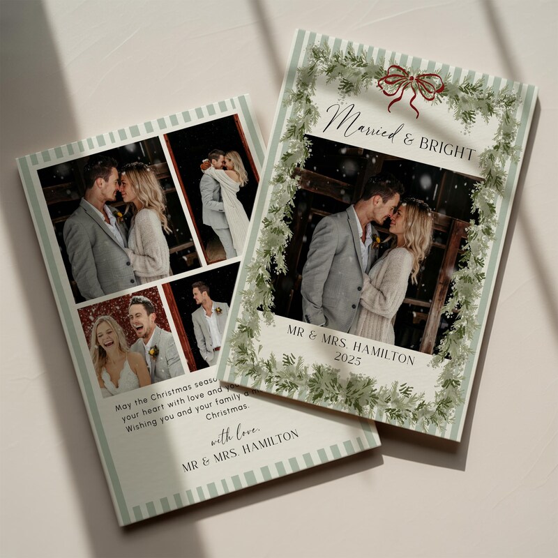 Couple Christmas Card - Etsy