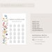 Wildflower Seating Chart Template Wedding Seating Plan Editable Floral ...