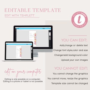 Floral Wedding Program Template Pastel Flowers Wedding Ceremony Program ...