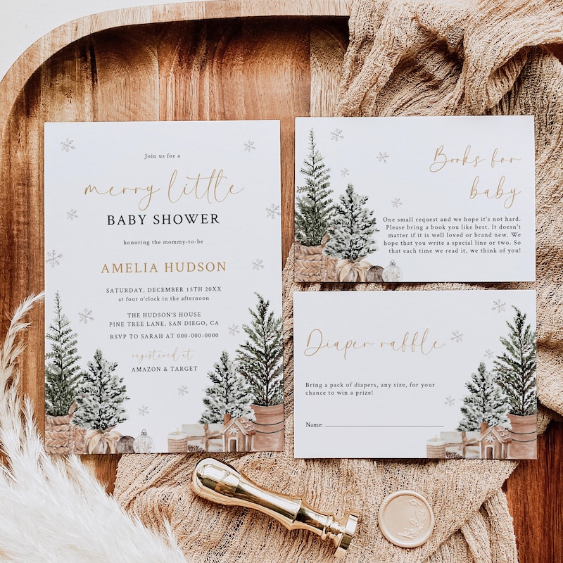 December Baby Shower Invitation - Etsy
