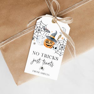 Editable Halloween Favor Tag Template Spooky Halloween Party Tag No ...