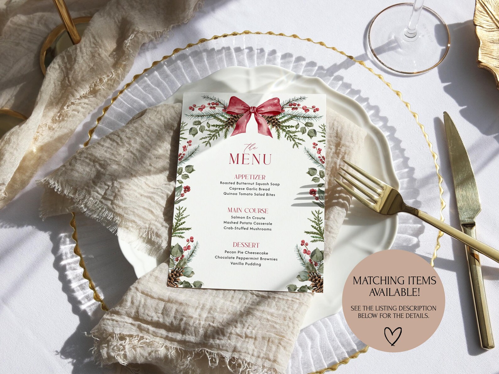 Christmas Place Card Template Holiday Party Seating Card Christmas ...