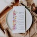 Pastel Floral Menu Template Editable Spring Flowers Bridal Shower Menu ...